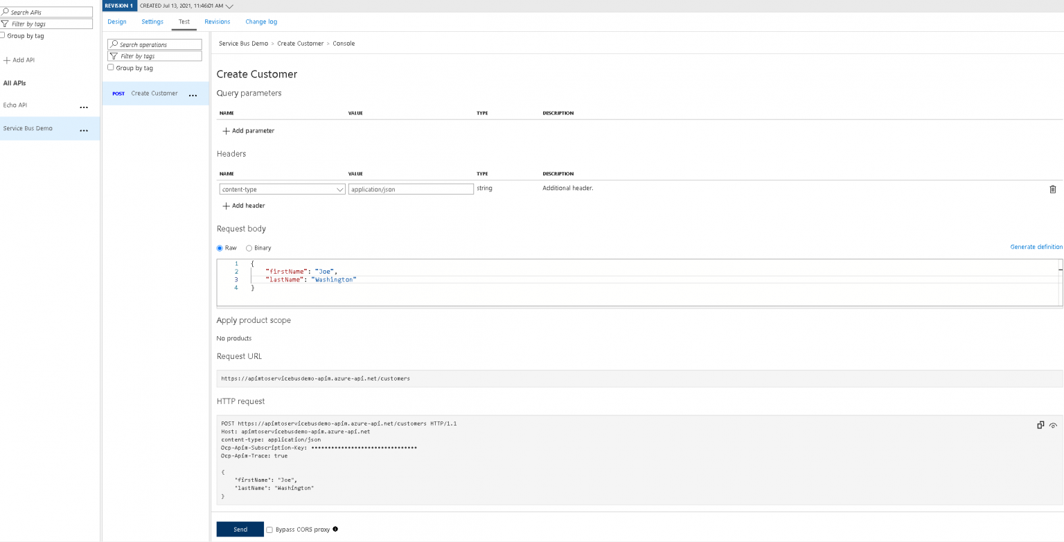 Posting to Azure Service Bus from API Management | Joe Blogs
